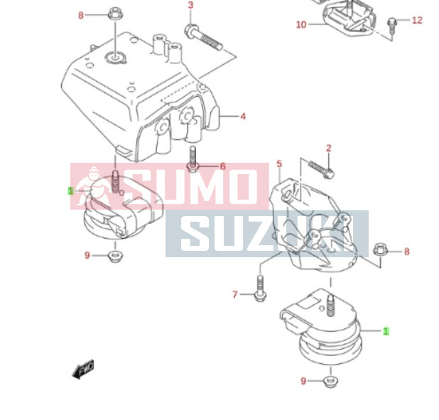 Tampon suport motor Suzuki Jimny 1.5D - Sumo Suzuki RO Tampon suport motor Suzuki Jimny 1.5D - Sumo Suzuki RO